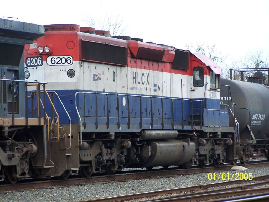 HLCX 6206 (former BC Rail SD40-2) at north end of CSX yard